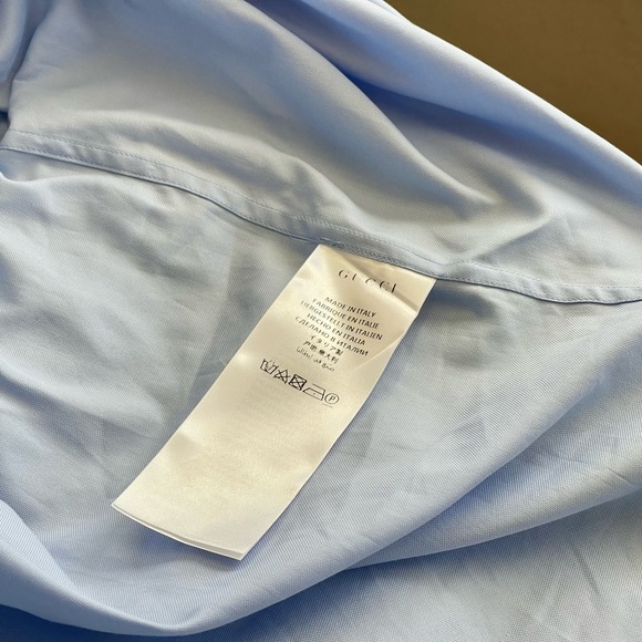 Gucci | Shirts | Mens Gucci Embroidered Lyre Placed Fil Coupe Dress ...